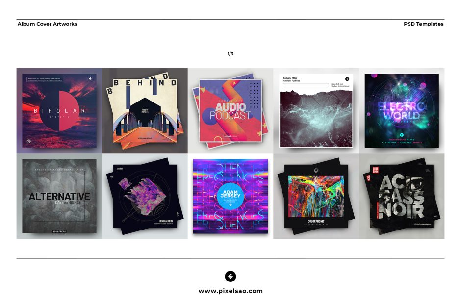 Electronic Music Album Covers – Big Bundles | Pixelsao Templates