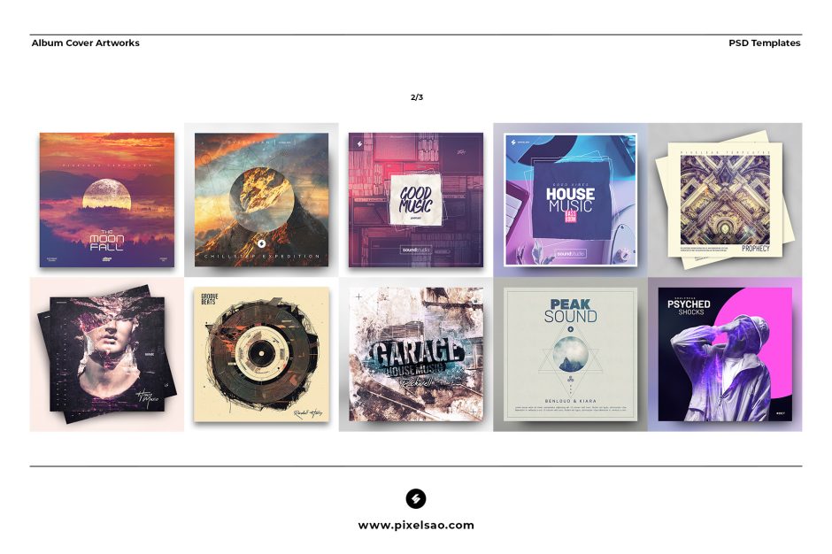 Electronic Music Album Covers – Big Bundles | Pixelsao Templates