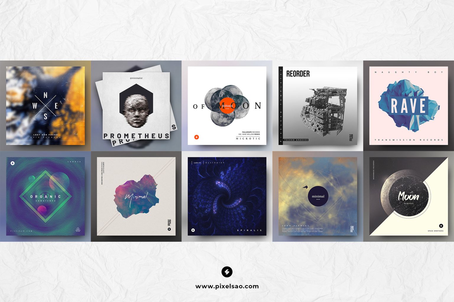Electronic Music Album Covers – Big Bundles | Pixelsao Templates
