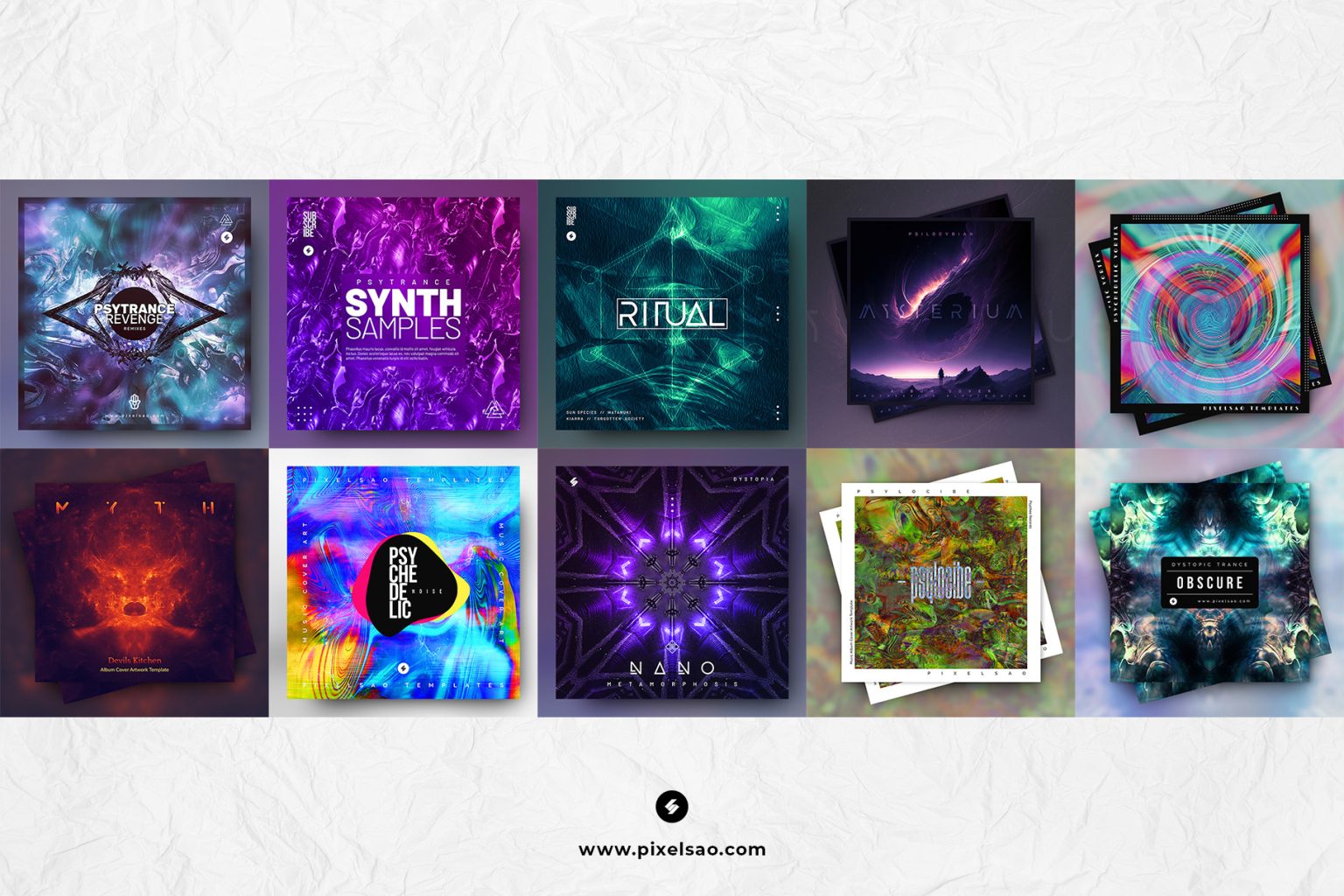 Electronic Music Album Covers – Big Bundles | Pixelsao Templates