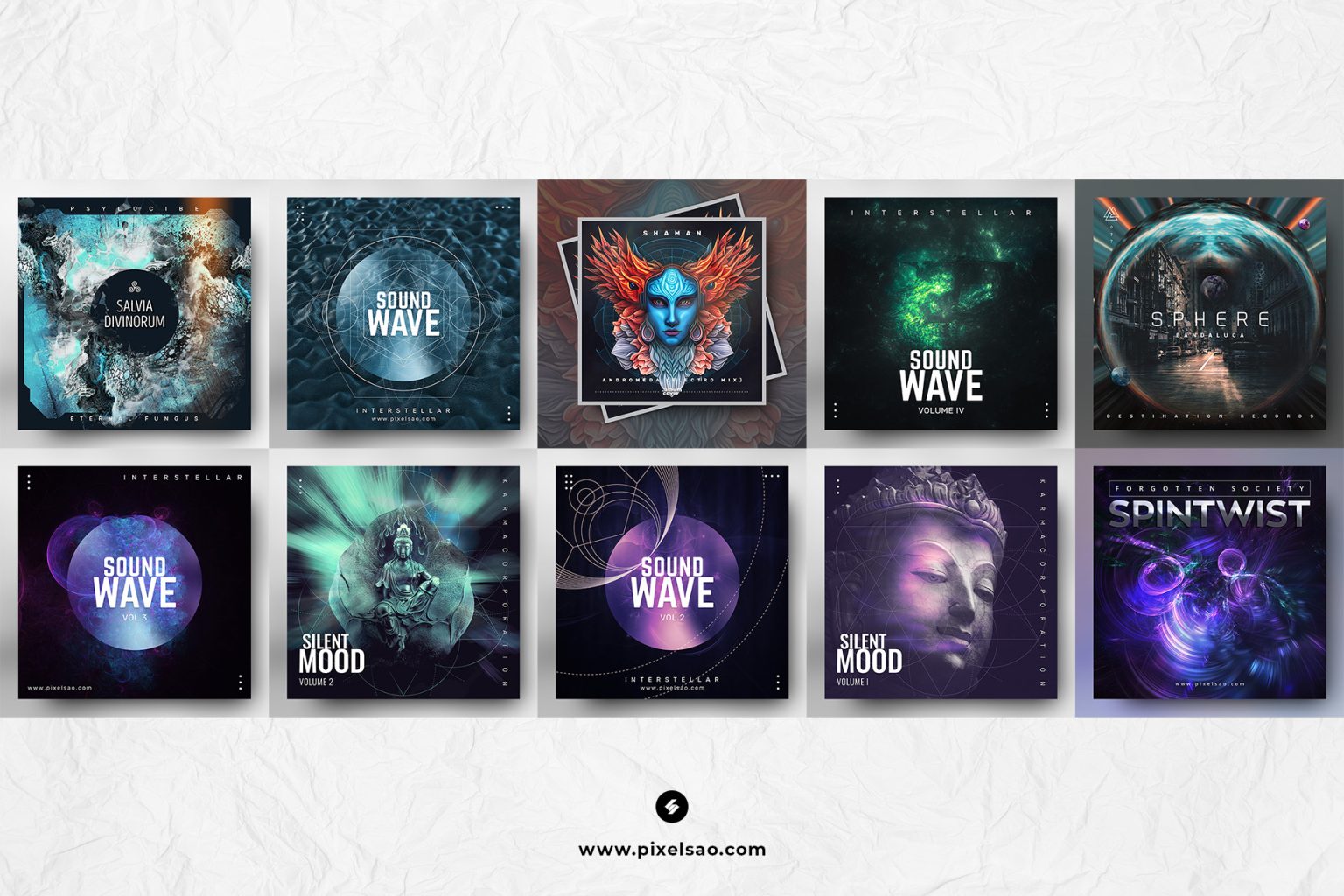 Electronic Music Album Covers – Big Bundles | Pixelsao Templates