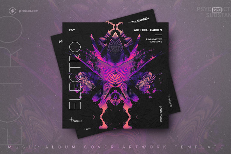 Psytrance Album Cover PSD Templates | Pixelsao Templates